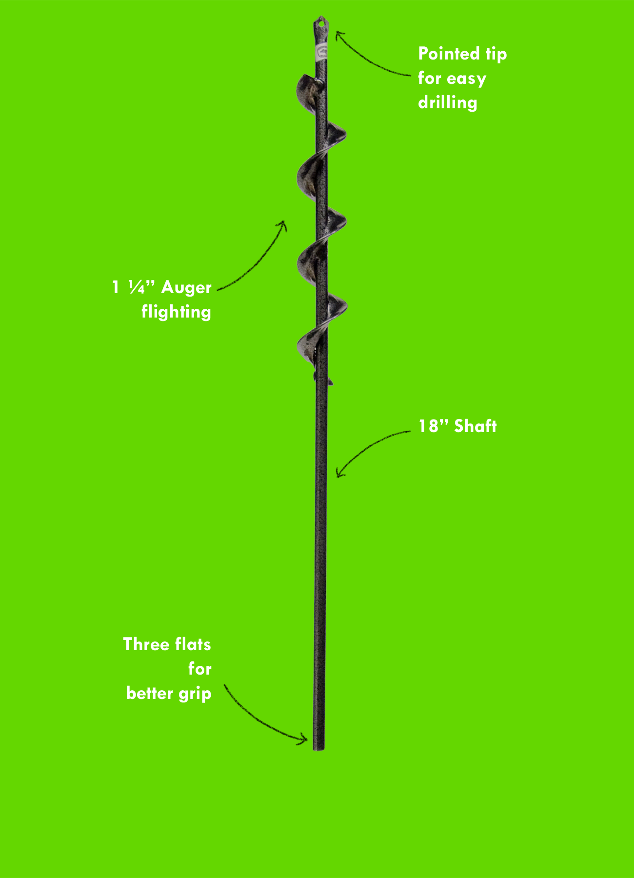 Yard Butler Roto Earth 18” Aerating Irrigating Planting Auger Drill Bit ...
